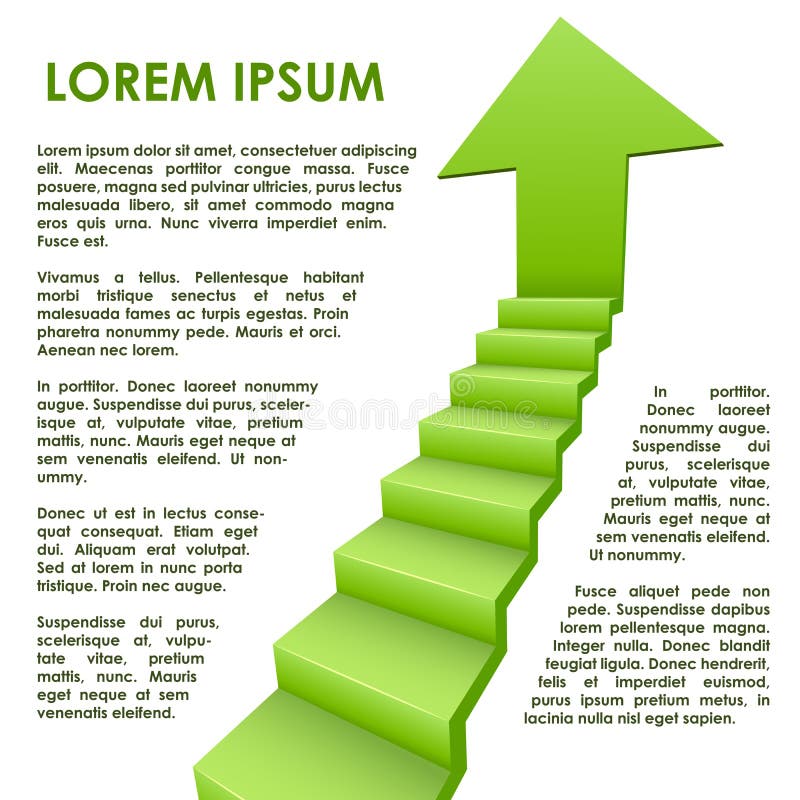 Green Steps Arrow Business Concept Stock Vector - Illustration of ...