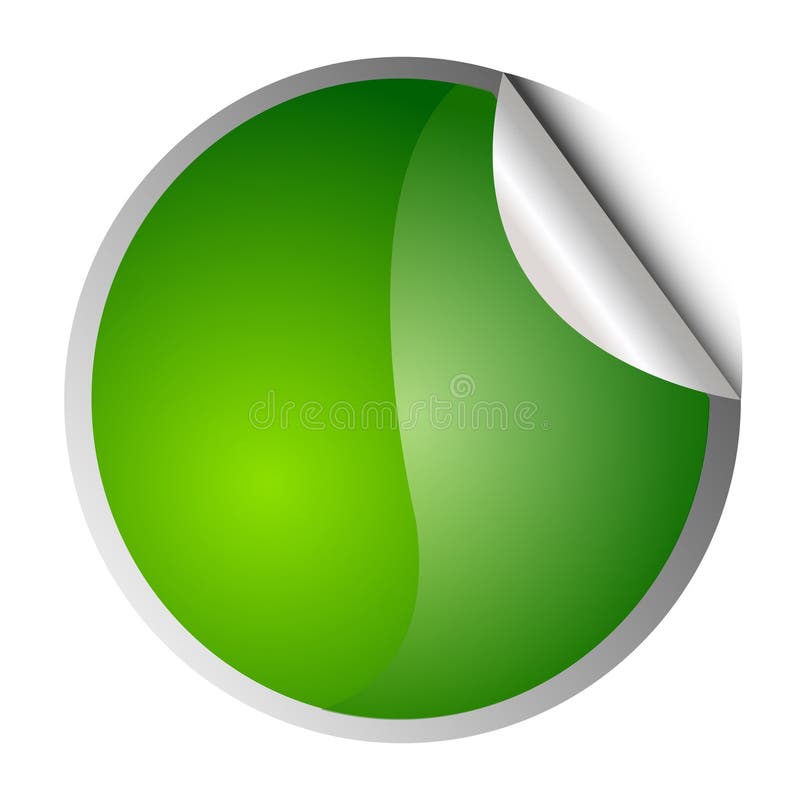Green sticker stock vector. Illustration of abstract - 10013898