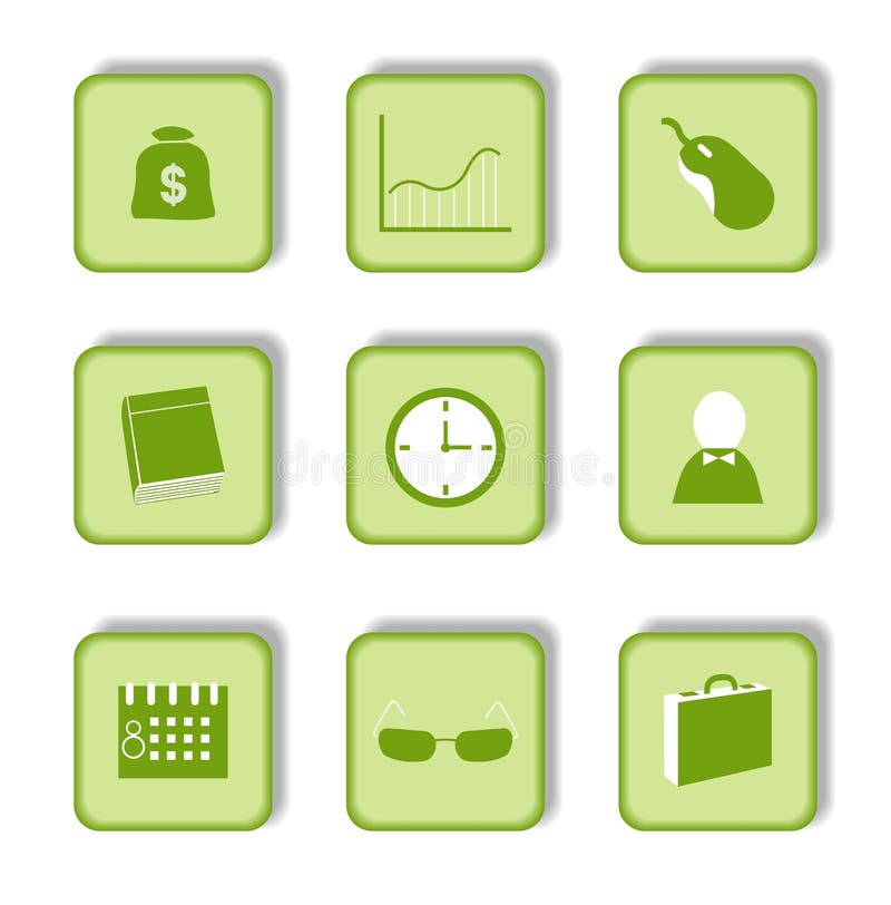 Organizer Web Icons, Green Grey Solid Icons Stock Vector - Illustration ... Organizer Web Icons, Green Grey Solid Icons Stock Vector - Illustration ...