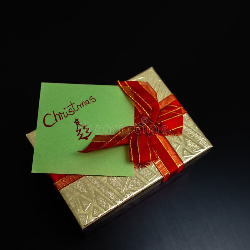 Green Sticky Note with Christmas Tree Drawing. Christmas Tree on Paper ...