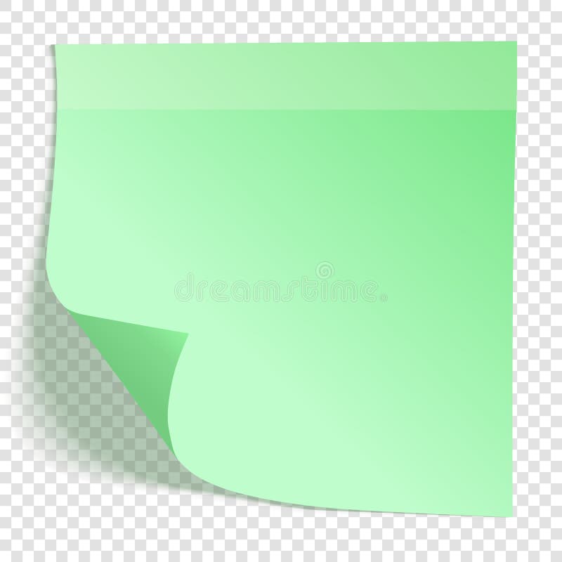 Green sticky note stock vector. Illustration of announcement - 109849287