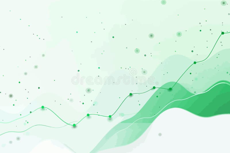 Green Stock Market Graph Abstract Background Isolated Vector Style ...