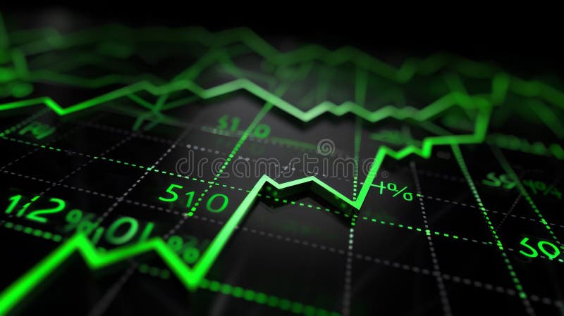 The Green Stock Market Graph.AI Generated Image Stock Image - Image of ...