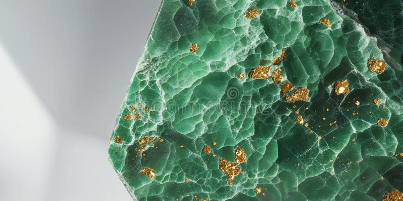 Green Stone Surface Texture with Golden Inclusions Background Stock ...