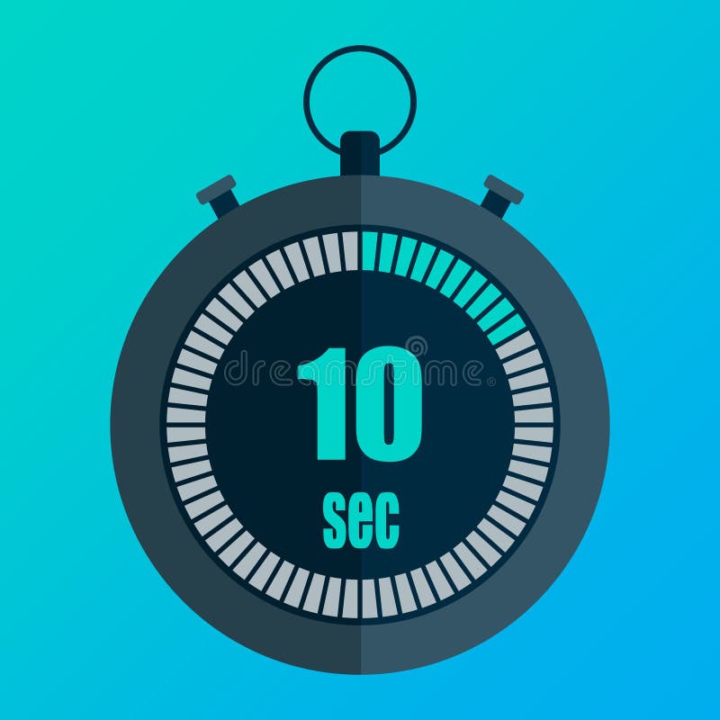 Green Stopwatch Icon. Ten Seconds. 10 Seconds. Time Management. Vector ...