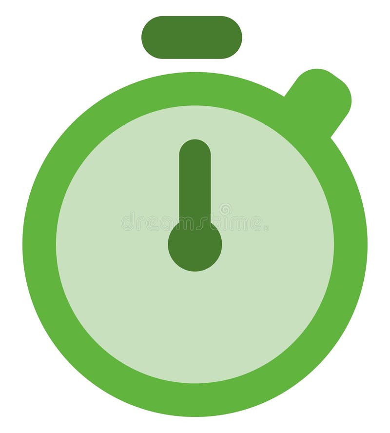 Green Stopwatch Time Clock Alarm Watch White Face Timer Green ...