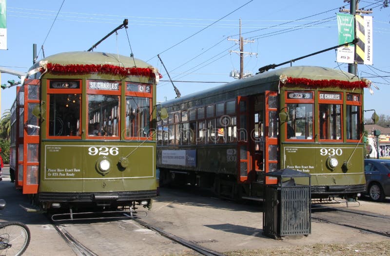Green streetcar editorial image. Image of crescent, green - 28423600