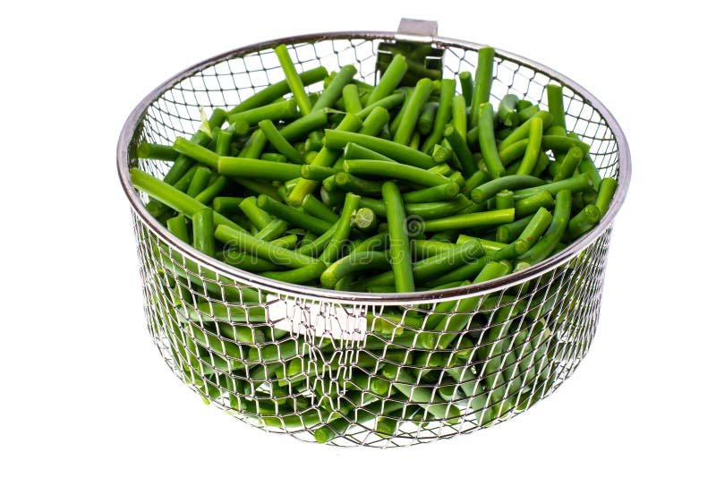 Green String Beans in Metal Stock Image - Image of eating, green: 96118629