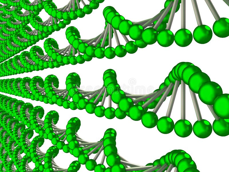 Green Strings of Genetic Code Background Stock Illustration ...