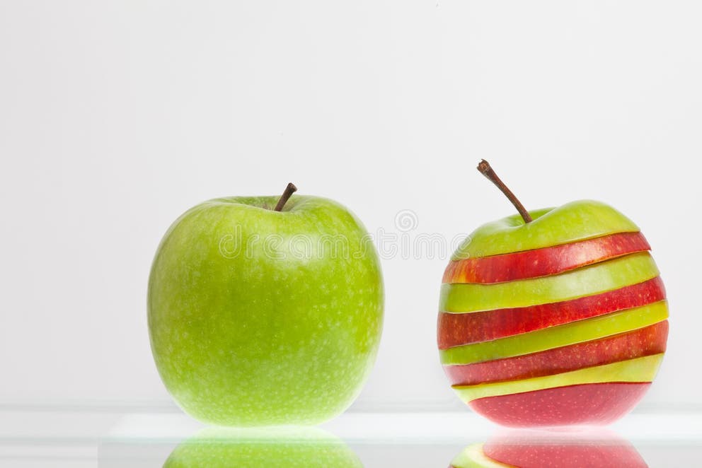 Green and striped apple stock photo. Image of appetizing - 20501418