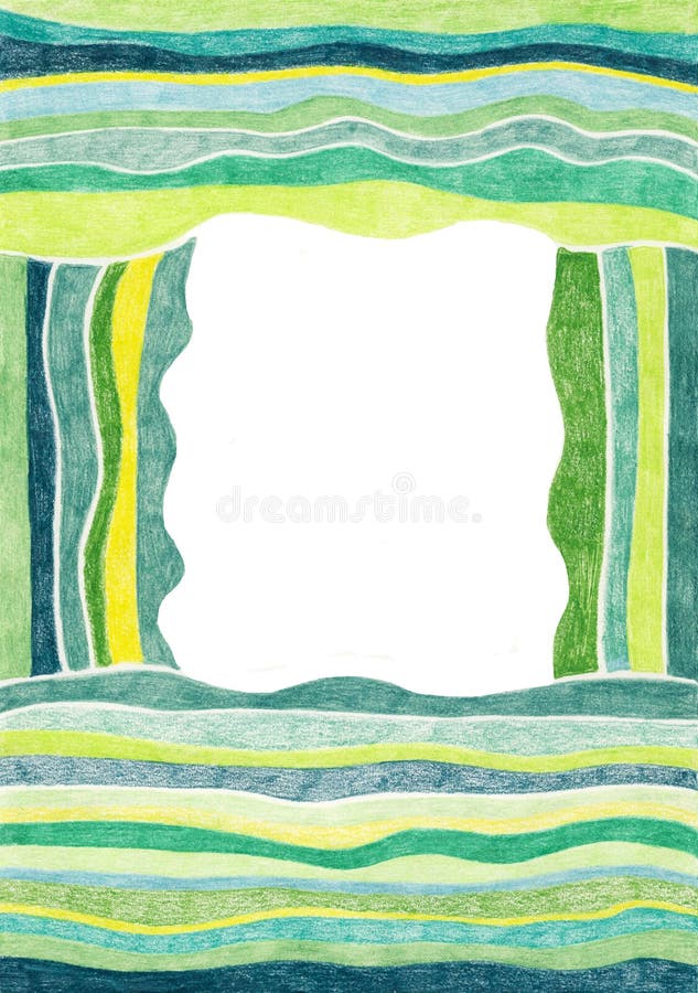 Green Striped Frame Picture. Image: 5385315