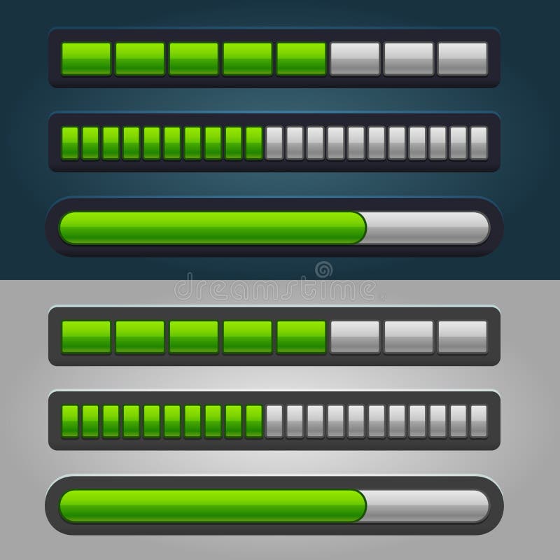 Color striped progress bar stock vector. Illustration of downloading ...