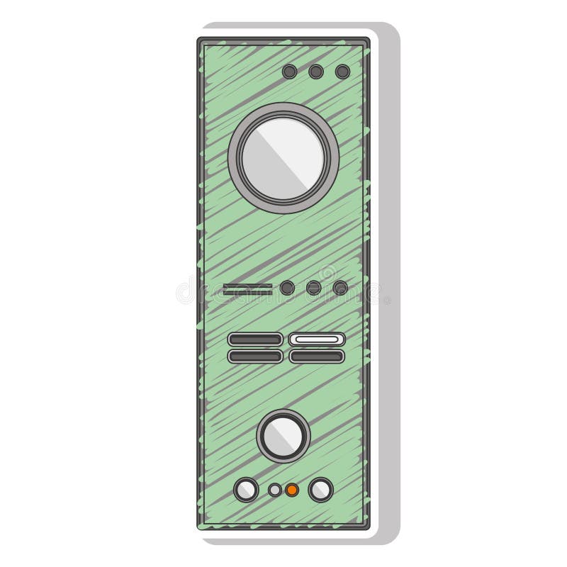 Green Striped Remote Controller with Buttons Stock Vector ...