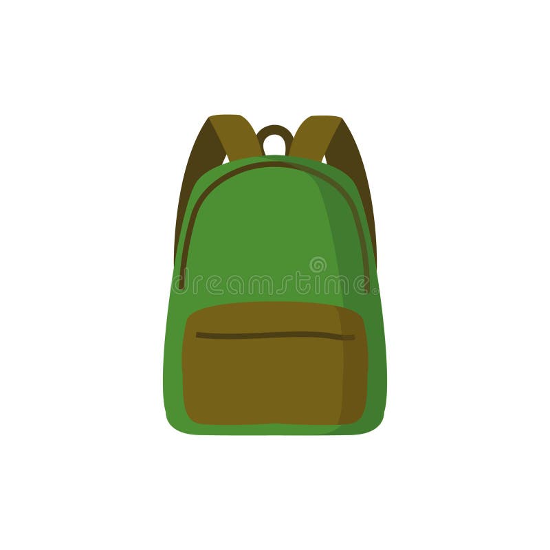 Green Student Backpack Isolated, Back To School Concept Stock ...