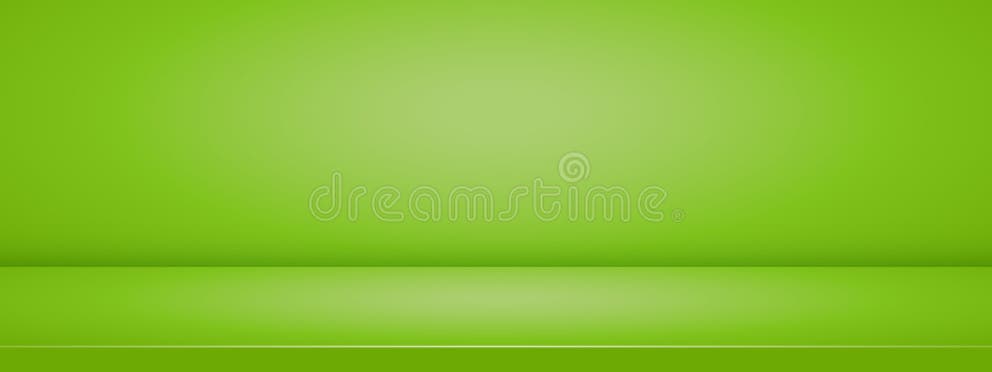 Green Studio Room. Abstract Gradient Background. 3d Minimal Wall for ...