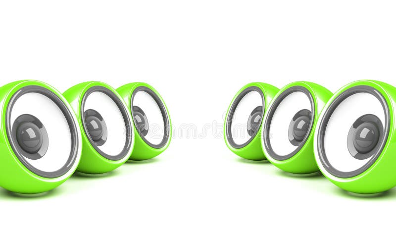 Green stylish audio system stock illustration. Illustration of ...