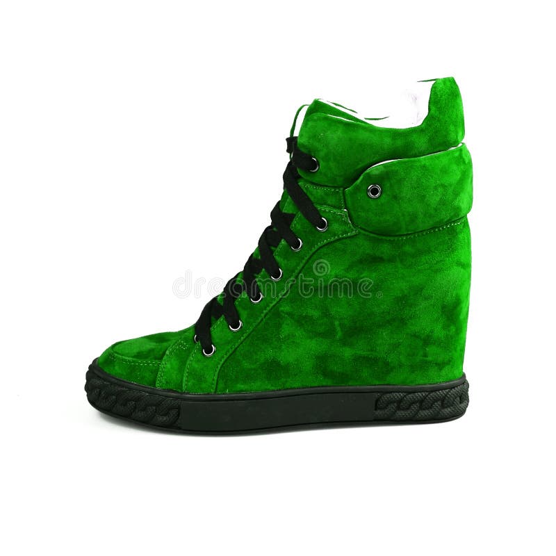 Green stylish shoes stock image. Image of color, casual - 82845075