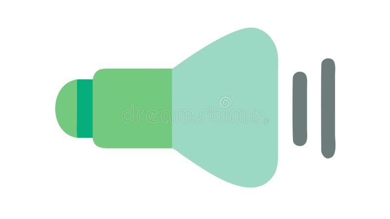 Green Stylized Speaker or Sound Wave Icon Audio Volume , Vector Design ...