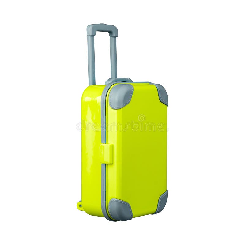 Green Suitcase. Side View. Isolated on a White Background. Trips Stock ...