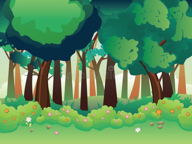 Green Summer Forest stock vector. Illustration of vector - 80655505