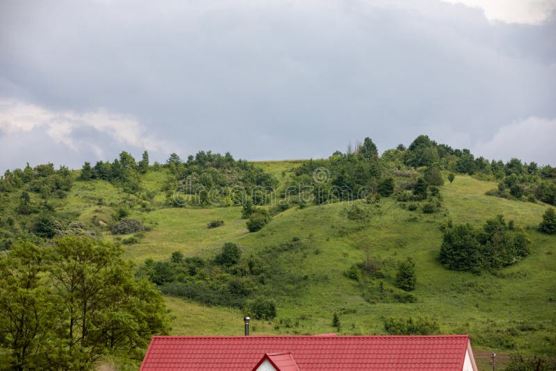 Green Summer Landscape in Rural Romania Stock Image - Image of nature ...