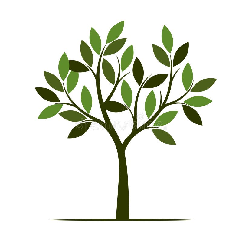 Summer Tree with Leaves. stock illustration. Illustration of creativity ...