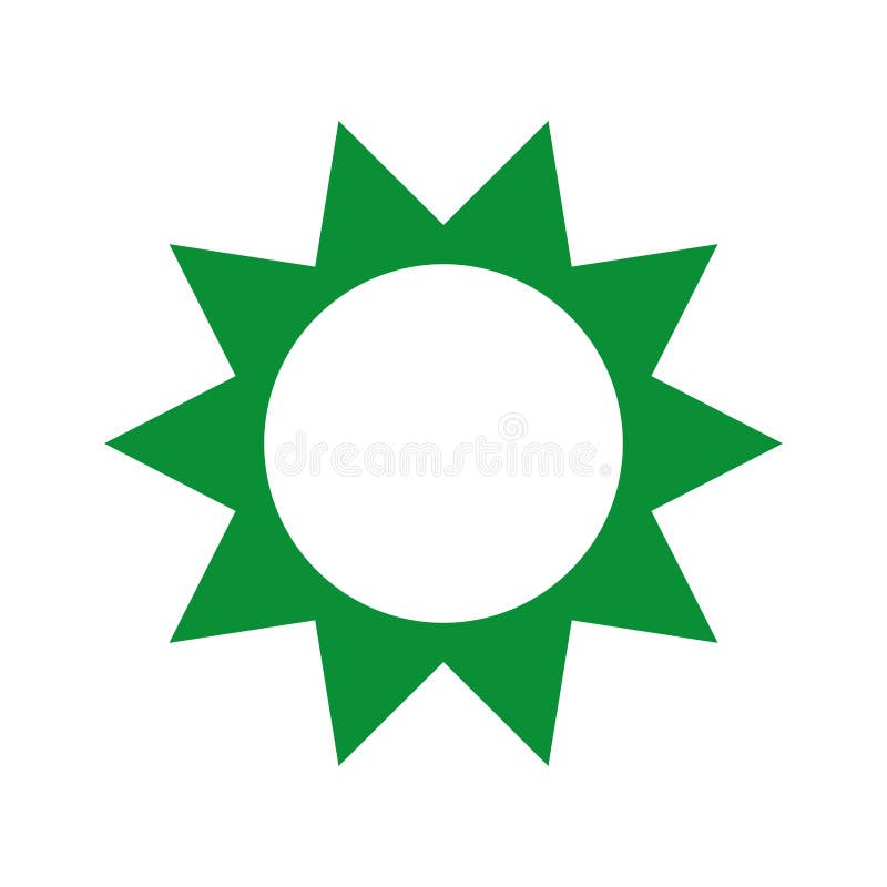 Green Sun Isolated Icon Design Stock Illustration - Illustration of ...