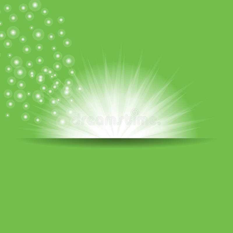 Green sun rays stock vector. Illustration of beautiful - 100216017