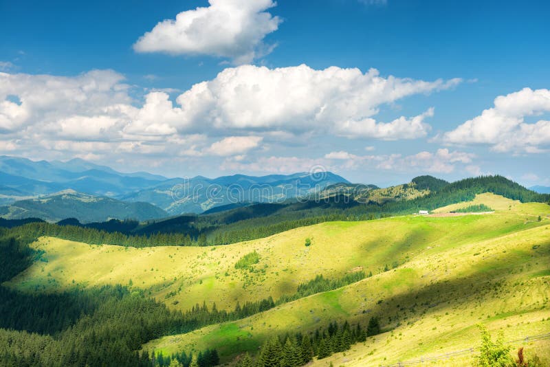 Green Sunny Valley in Mountains Stock Image - Image of land, landscape ...