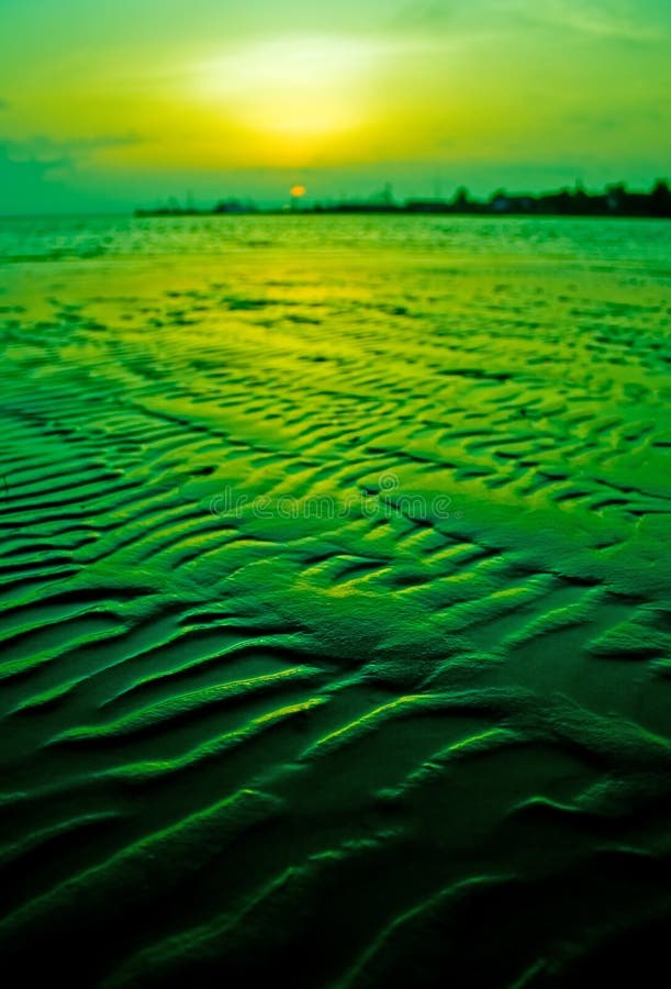 Green sunset stock photo. Image of serene, landscape, sundown - 2906250