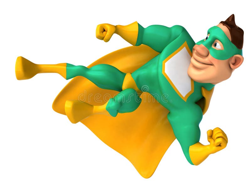 Green Superhero stock illustration. Illustration of cape - 24130134