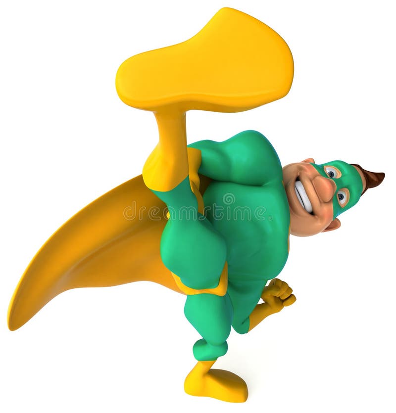 Green Superhero stock illustration. Illustration of macho - 24148117