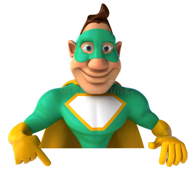 Green Superhero stock illustration. Illustration of savior - 24196947