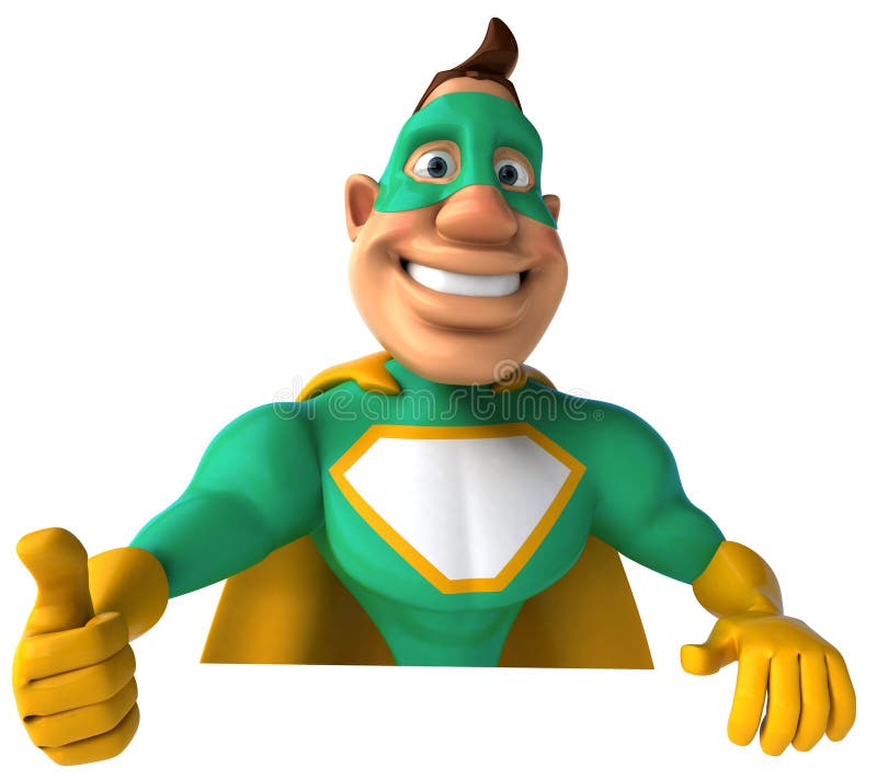 Green Superhero stock illustration. Illustration of cartoon - 24196933