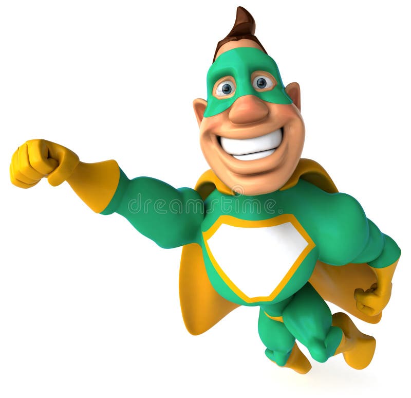 Green Superhero stock illustration. Illustration of cape - 24130134
