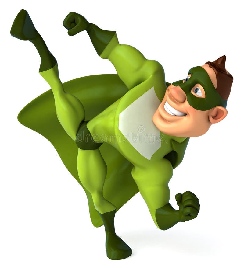 Green Superhero stock illustration. Illustration of heroes - 28495232