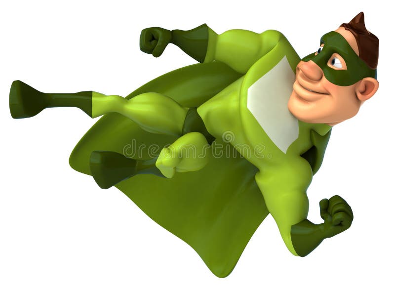 Green Superhero stock illustration. Illustration of savior - 28495233