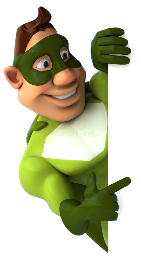 Green Superhero stock illustration. Illustration of strength - 28495286