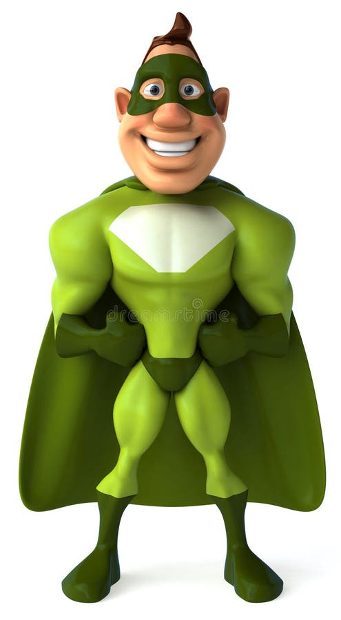 Green Superhero stock illustration. Illustration of strength - 28495286