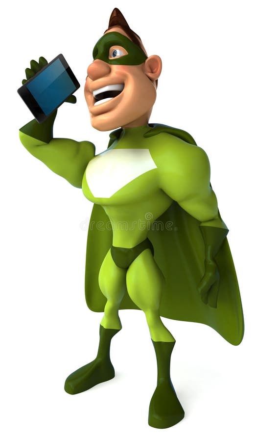 Green Superhero stock illustration. Illustration of strength - 28495286