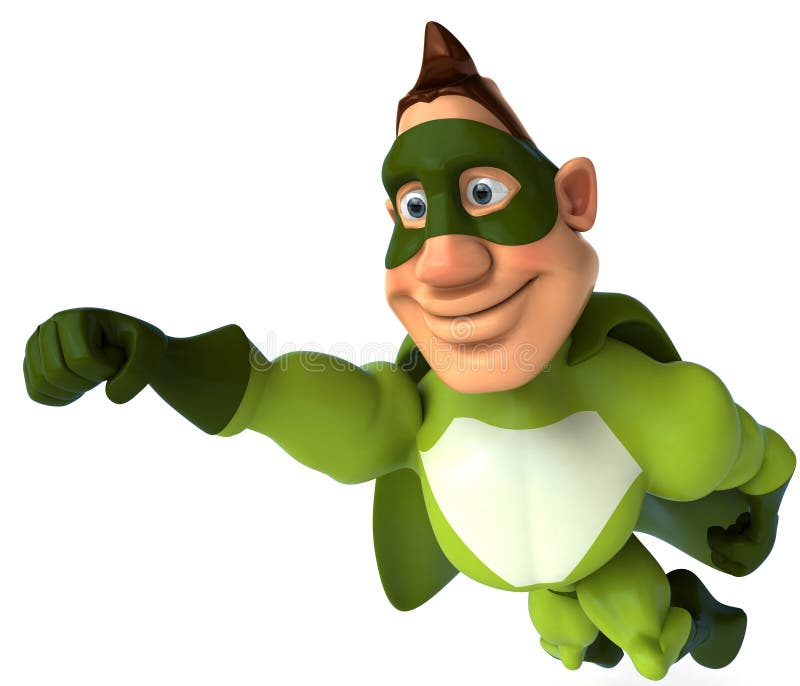 Green Superhero stock illustration. Illustration of cape - 24130134