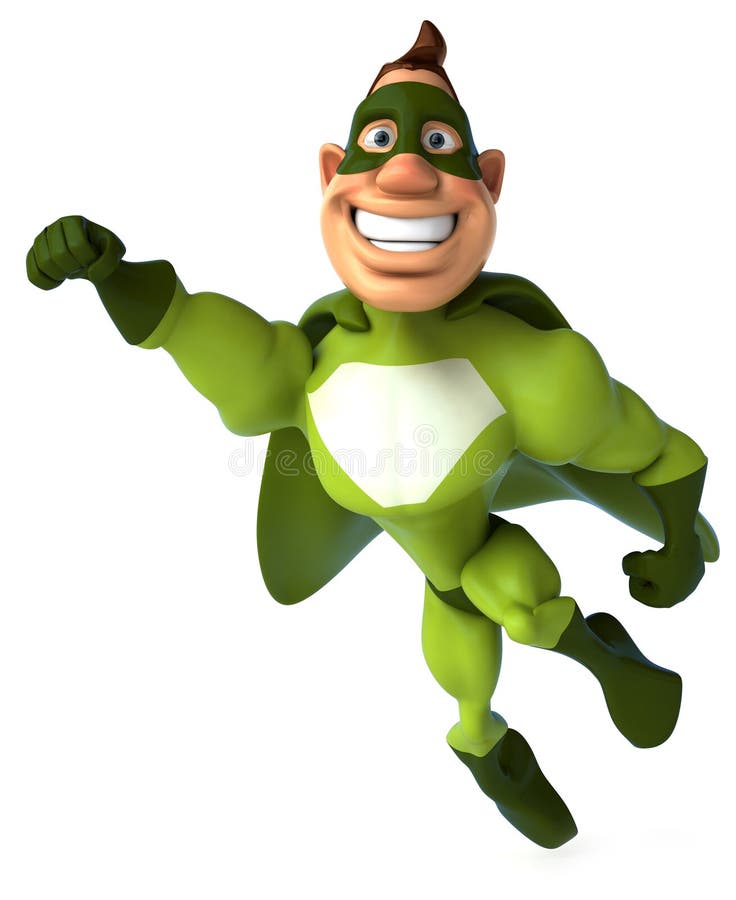 Green Superhero stock illustration. Illustration of cape - 24130134