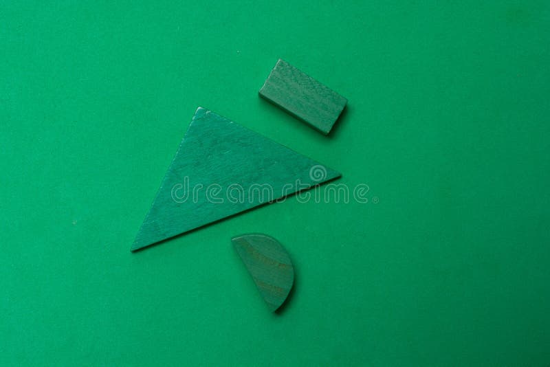 Green Surface with Green Dissection Puzzle Pieces Stock Photo - Image ...