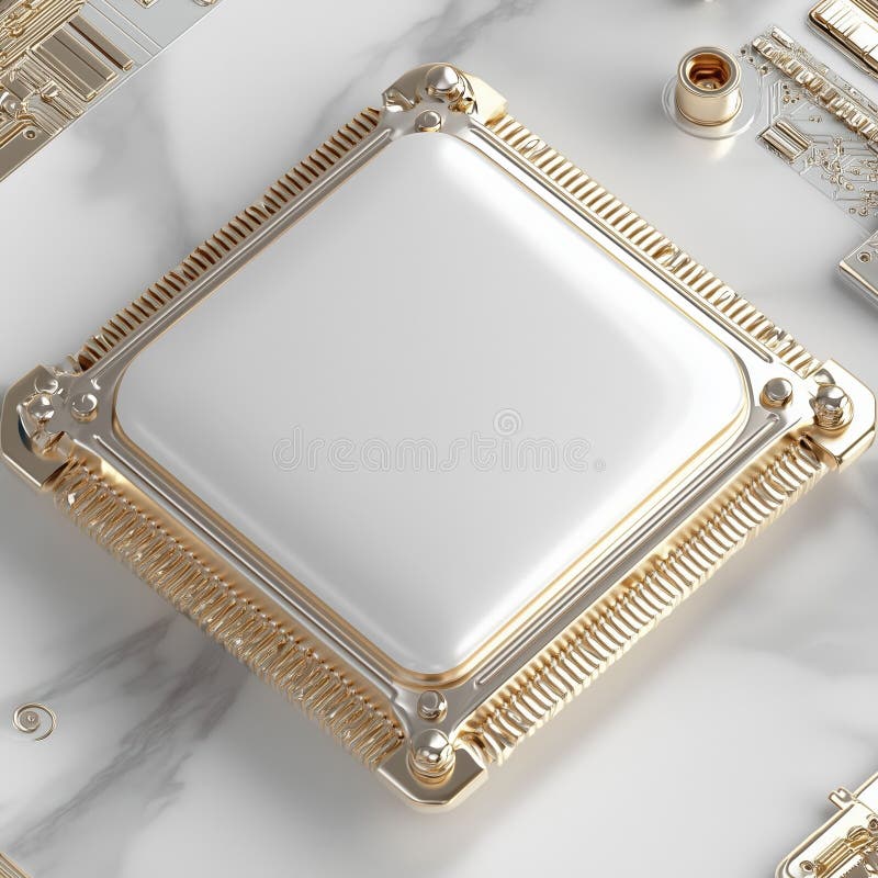 Green Sustainable Microchip Design in Vector Stock Illustration ...