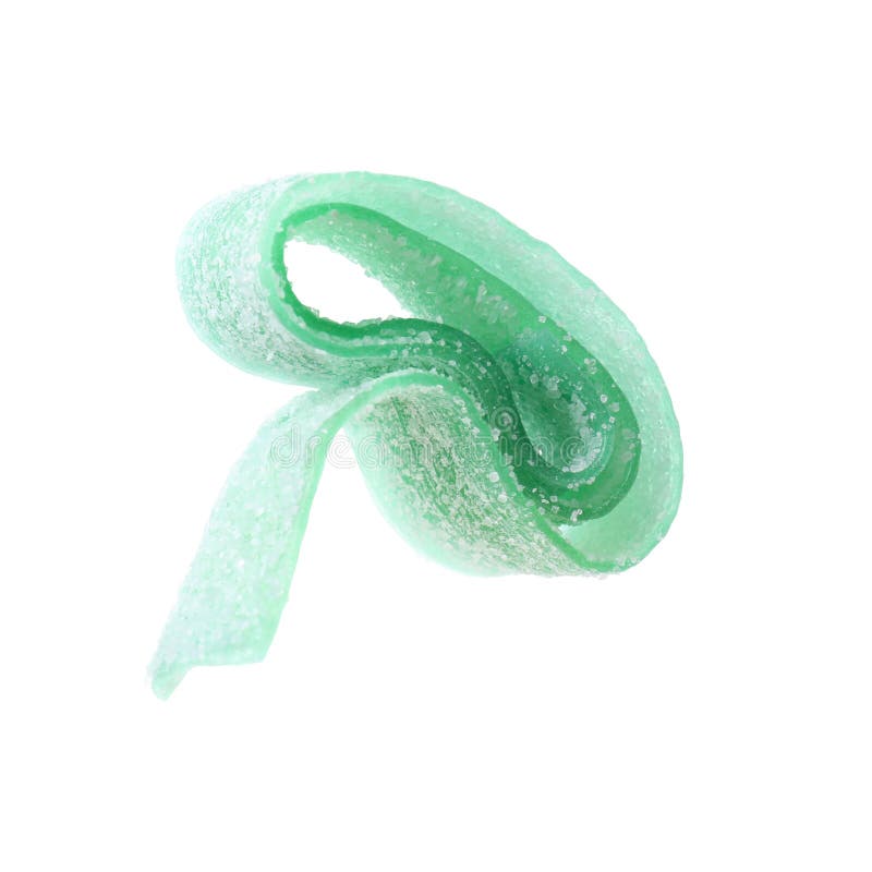 Green Sweet Jelly Candy on White Background Stock Image - Image of ...