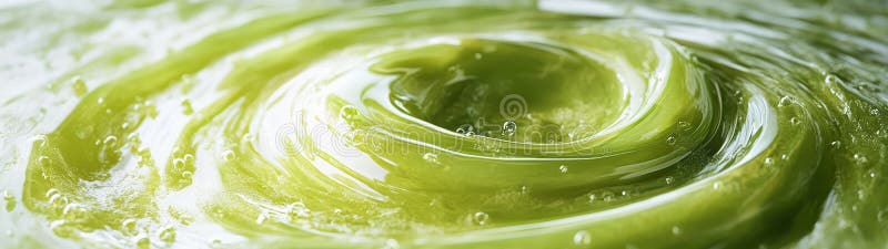 Green Swirl Abstract Texture with Bubbles in Liquid Background Stock ...