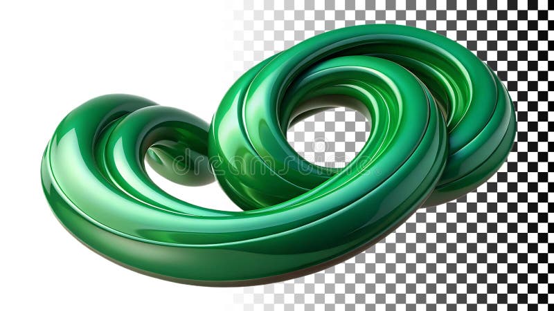 Green Swirl Knot Abstract, Flowing Shape, Eco-friendly Design Element ...