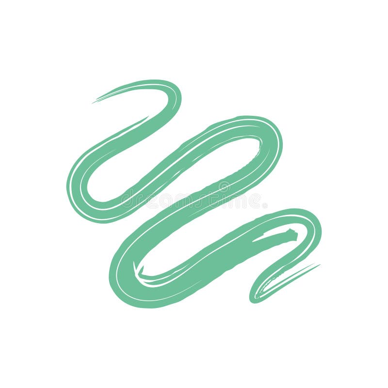 Green Swirl Line Geometric Shape Stock Illustration - Illustration of ...