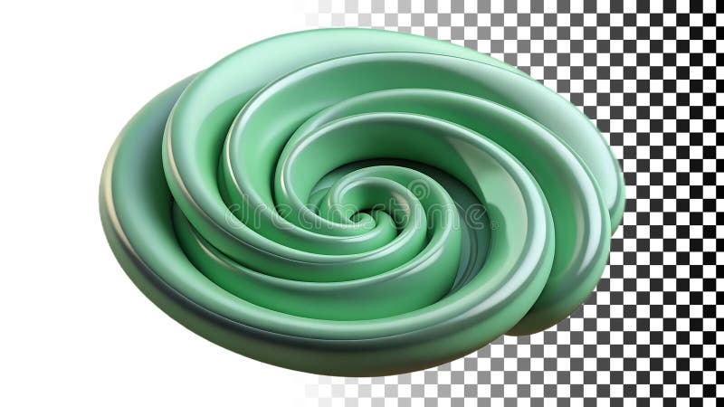Green Swirl with Lines, Abstract Texture or Flowing Design Element Png ...