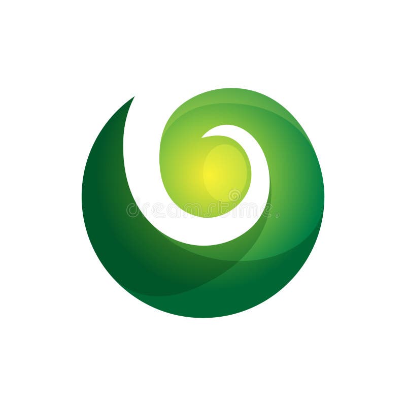 Green Swirl Logo Design Template Stock Vector - Illustration of science ...